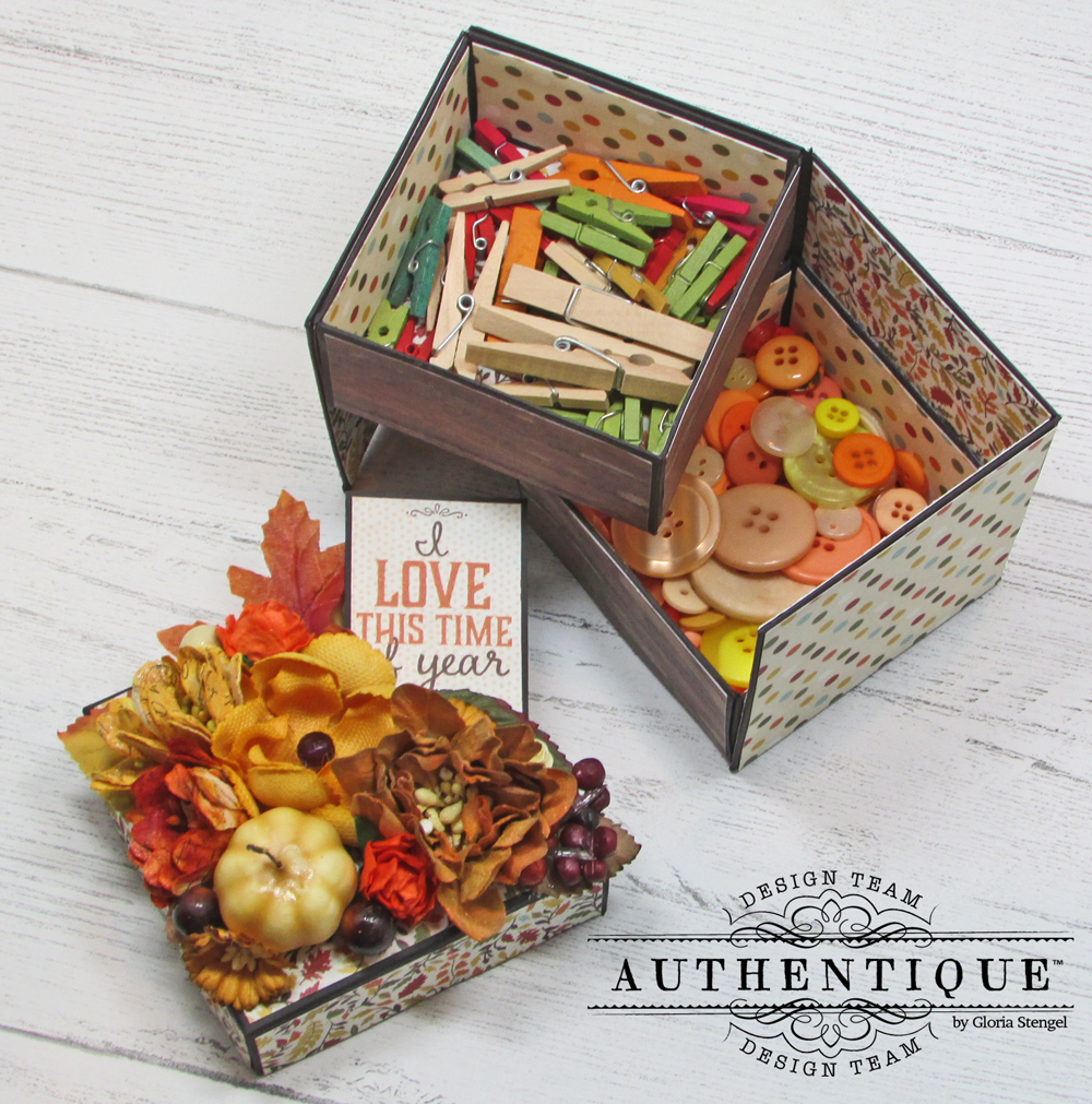 Scraps of Life: Fall-themed Mini Storage Box