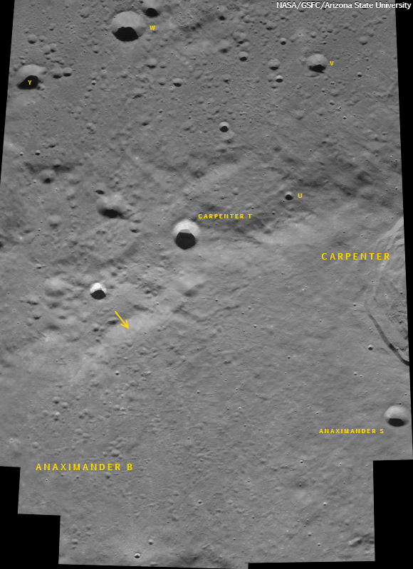 Lunar Pioneer: LROC: Brush strokes of ejecta