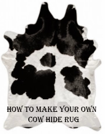 Craft Tutorials: Making a Faux Cow Hide Area Rug