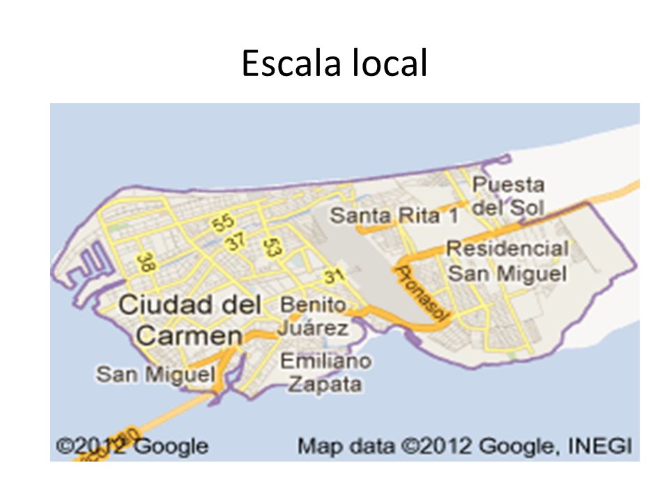 Diferencias en la representación cartográfica en las escalas local ...