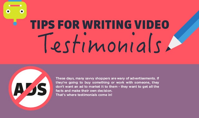 Tips for Writing Video Testimonials #infographic - Visualistan