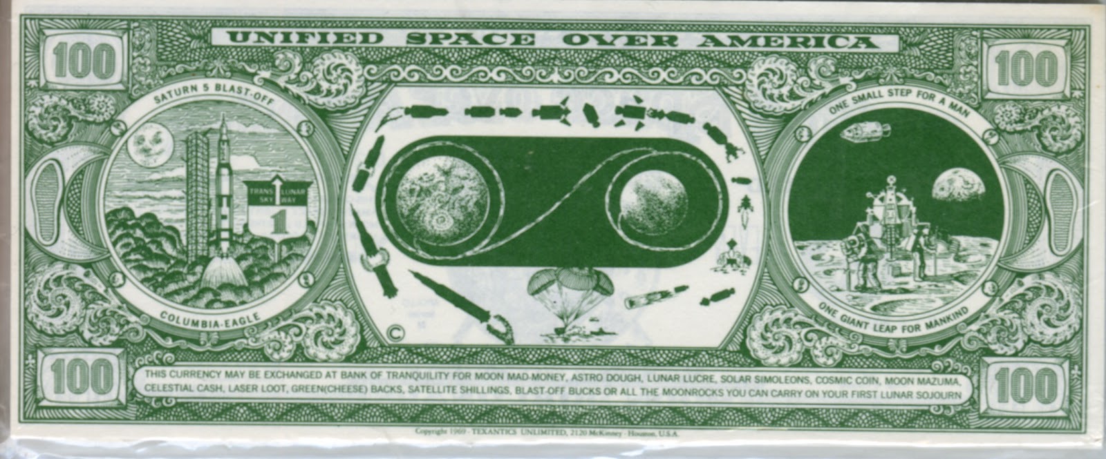 Dreams of Space - Books and Ephemera: Moon Money (1969)