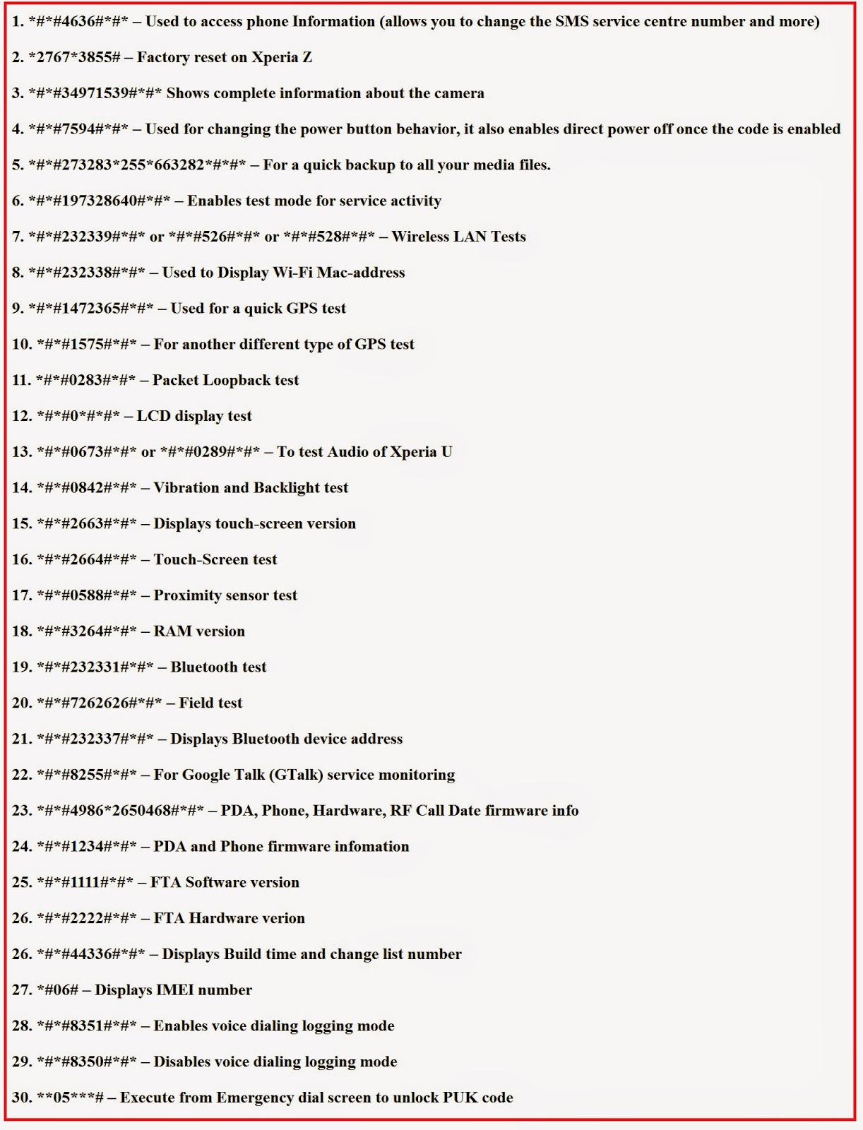 Electrical Engineering World Sony Android Secret Codes electrical-engineering-world-sony-android-secret-codes