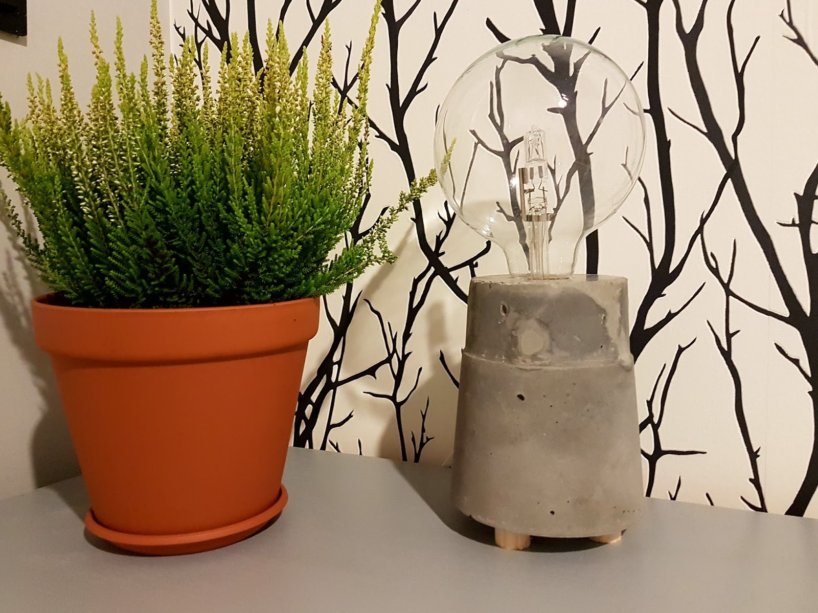 #4 Lampa z betonu DIY | Forma z doniczki