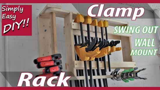 Simply Easy DIY: DIY Clamp Rack - Wall Mounted Swing Out Design