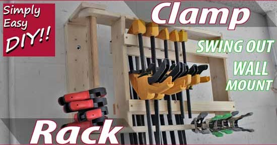 Simply Easy DIY: DIY Clamp Rack - Wall Mounted Swing Out Design