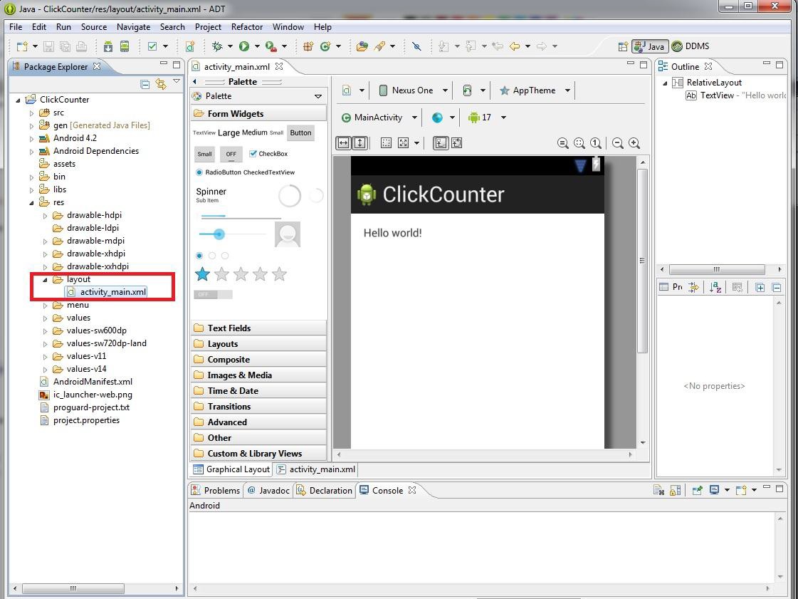 Android Code Android Tutorial 1 Click Counter