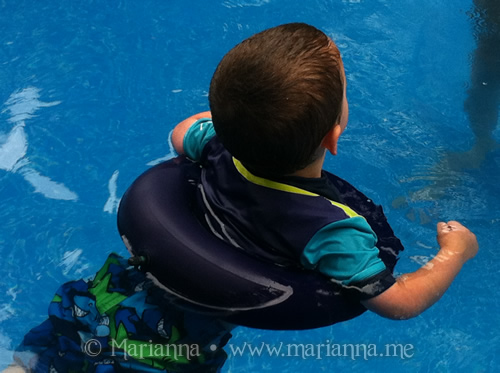 Teaching a Toddler to Swim with the SwimWays Swim Sweater | Marianna ...