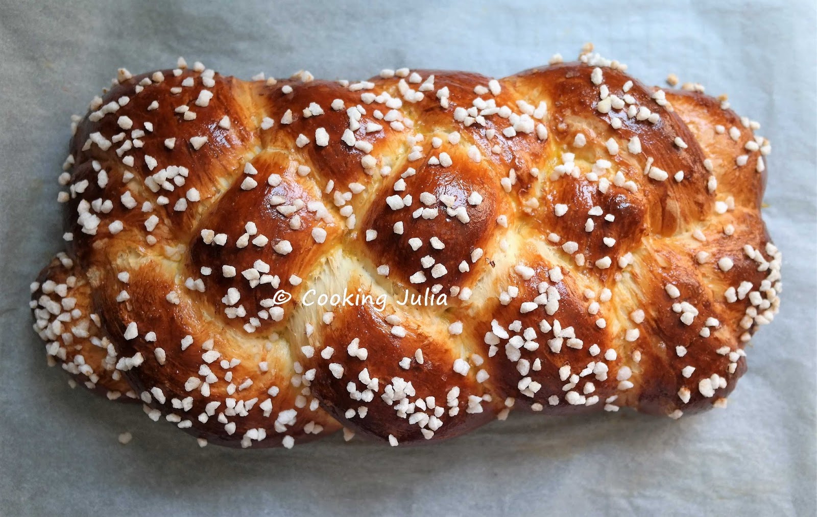 COOKING JULIA : BRIOCHE TRESSÉE AU SUCRE PERLÉ