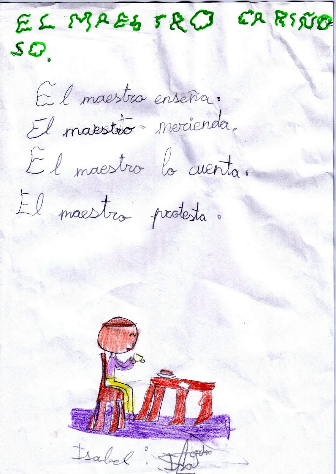 Maestro Jose Rafael aula 2º A: POEMAS DE ISABEL