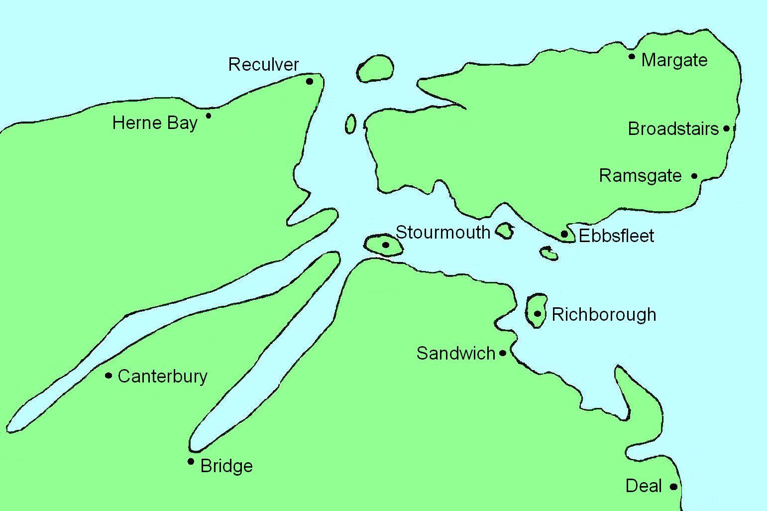 thanetonline: Wantsum Thanet Island Maps