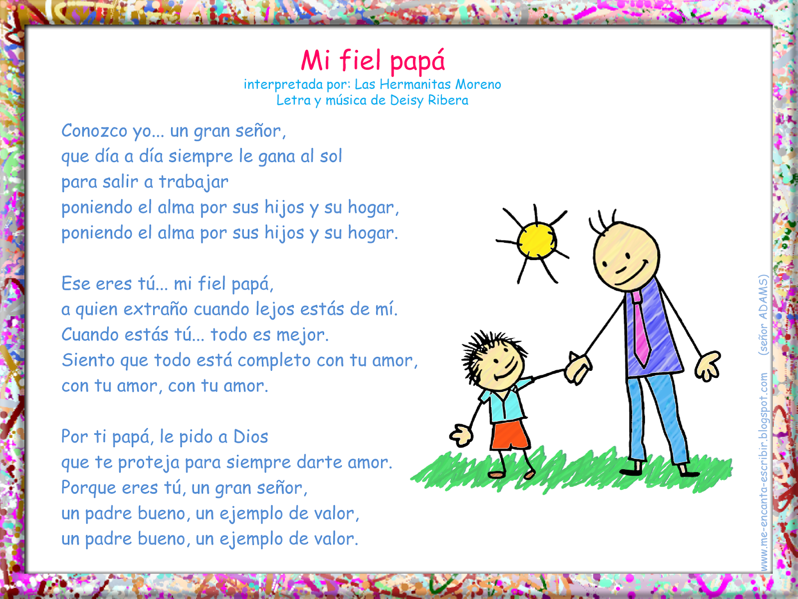 Me encanta escribir en español: Canción para el Día del Padre "Mi fiel ...