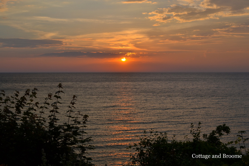 Cottage and Broome: Mid-Summer Lake Michigan Sunset