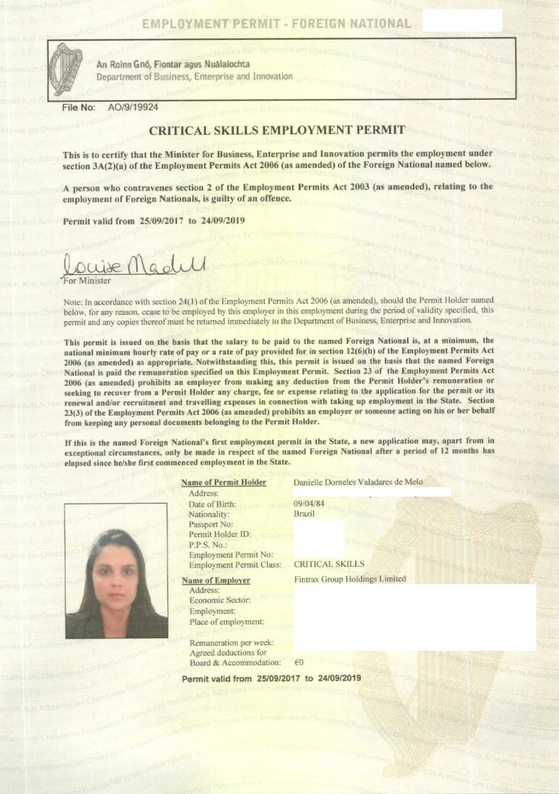 Vida a dois na Irlanda: Processo para pegar o work permit através do ...