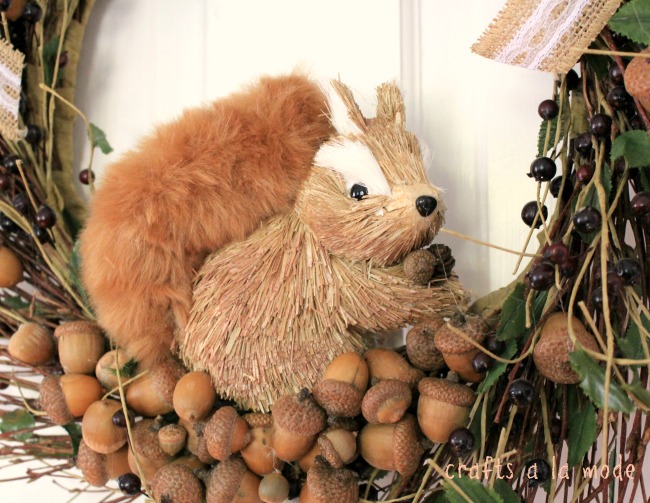 Fall Fun Squirrel Wreath - Crafts a la mode