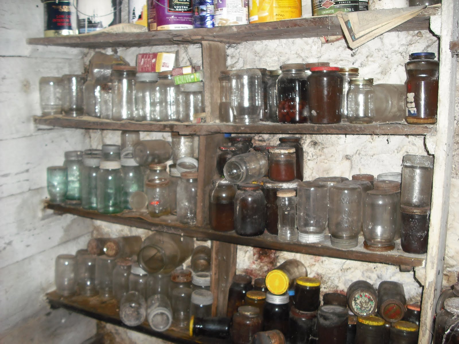 Down Dusty Roads: Icky Basement and Antique Canning Jars