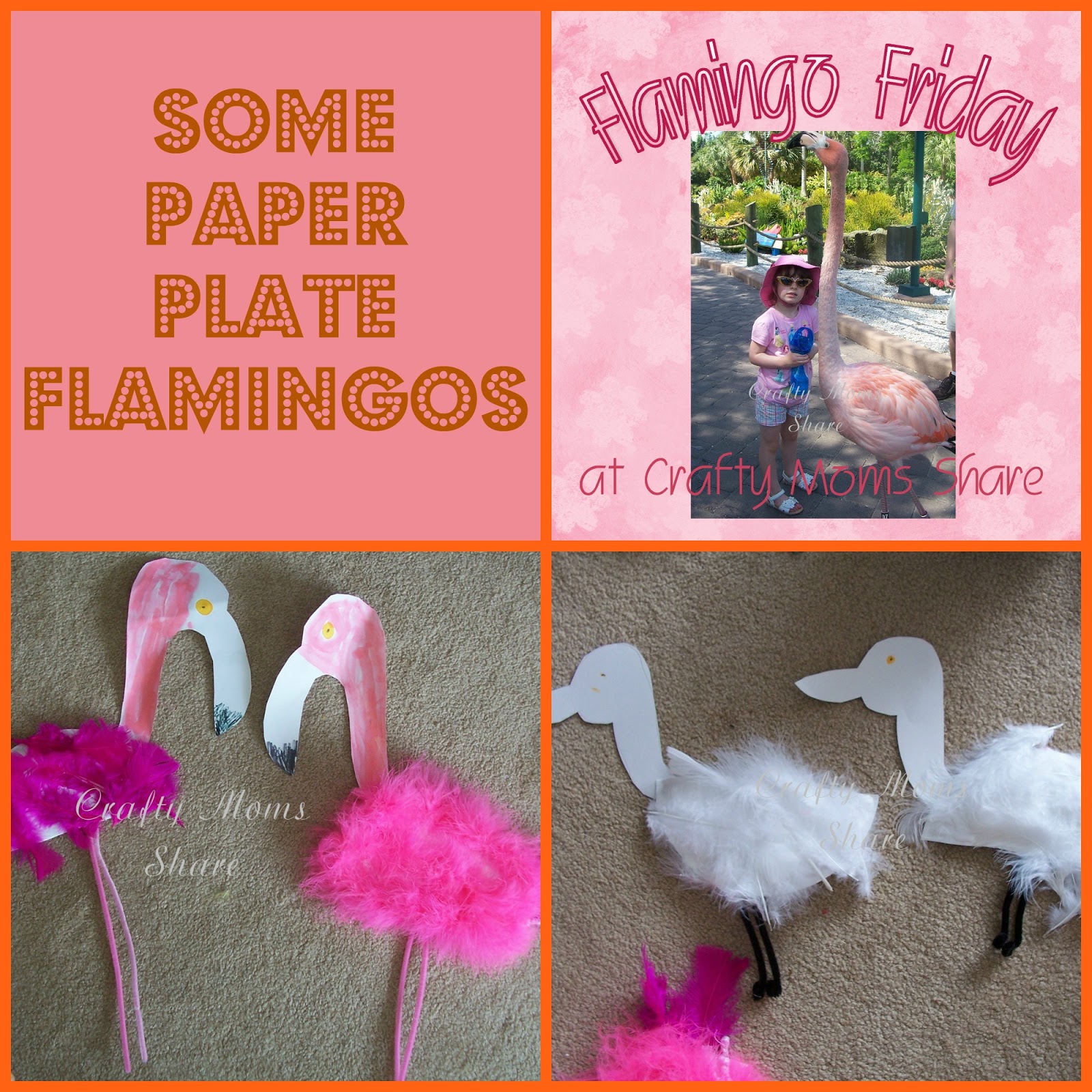 Crafty Moms Share: Flamingo Friday--Paper Plate Flamingos