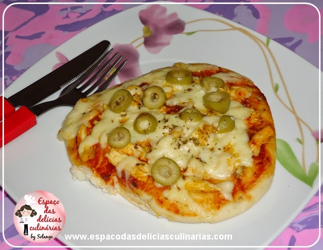 Pizza brotinho de frango - Espaço das delícias culinárias