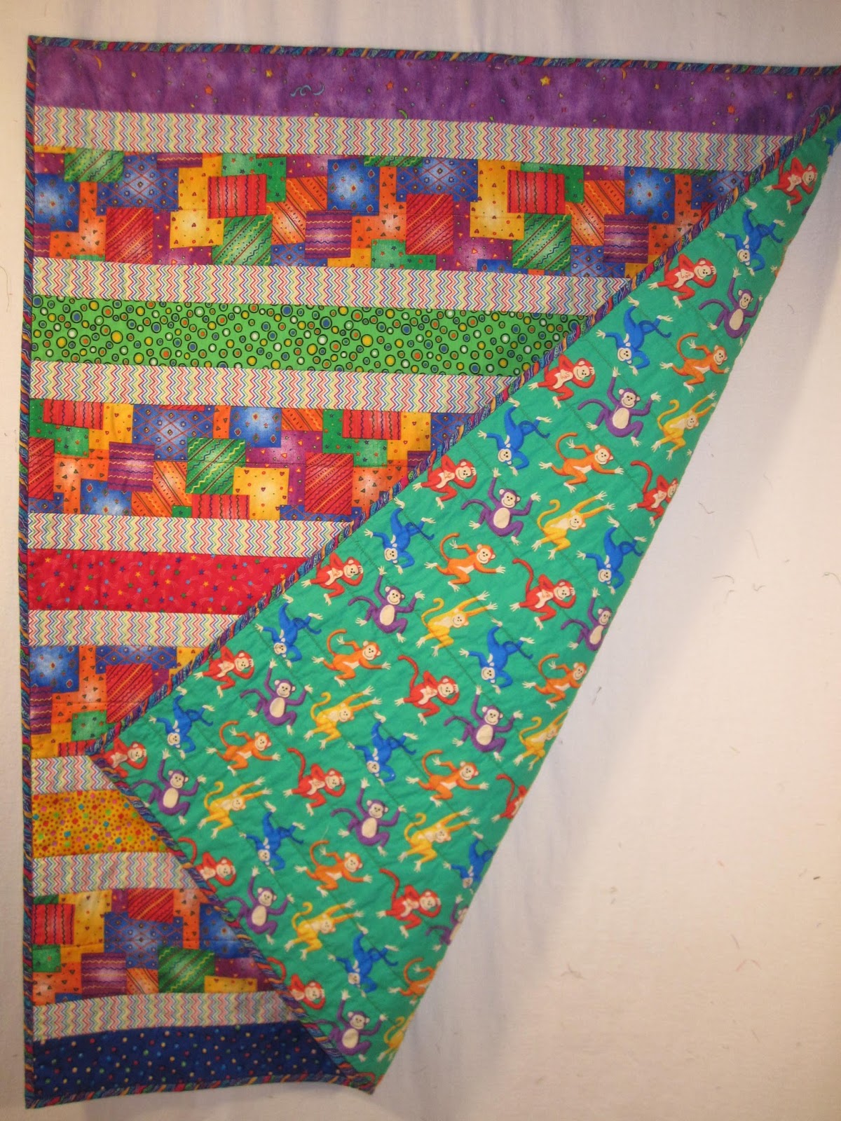 Julie's Quilts and Costumes: Strippy Baby Quilt