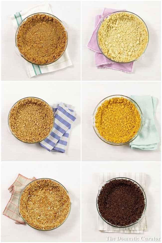 The Domestic Curator: SIX EASY AS PIE CRUMB CRUSTS with No-Bake Fillings