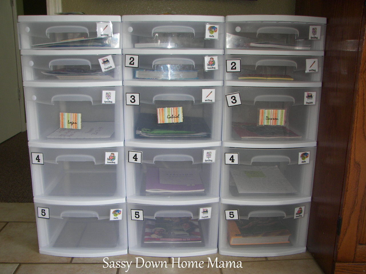 Sassy Down Home Mama: Our Version of The Workbox System