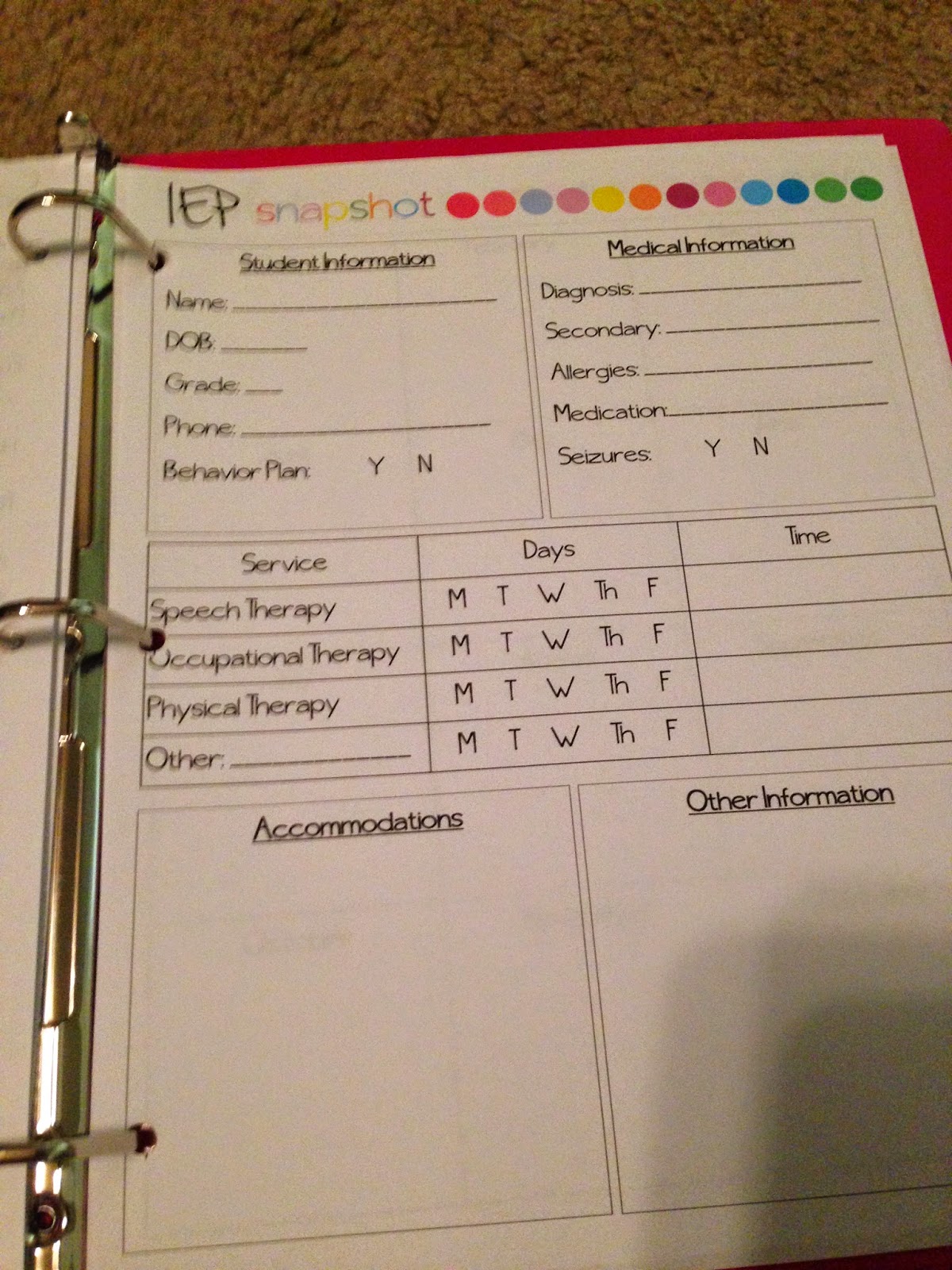 Teacher Organization - Binders, Binders, Binders!!! | Pride and Primary