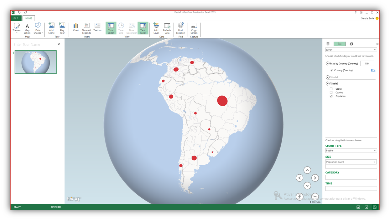 Raphael Santos: GeoFlow - Visualização de Dados em Mapas 3D (Excel 2013)