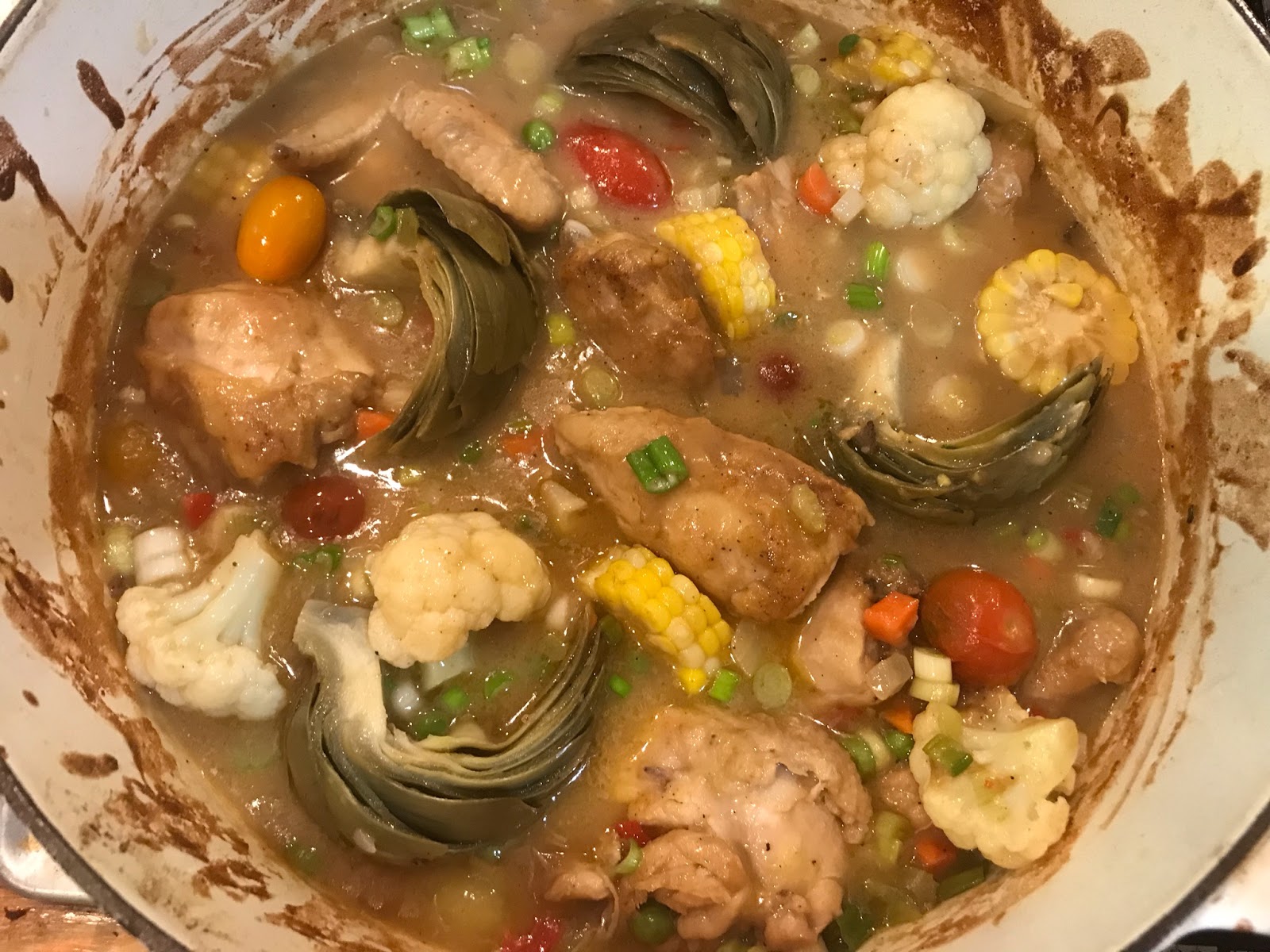Rockin' the Pirogue: Creole Fricassee of Chicken a la Jardiniere
