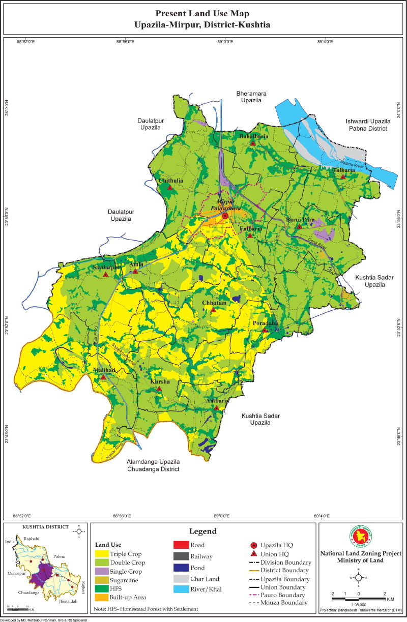 Mouza & Land Use Maps of Mirpur Upazila, Kushtia, Bangladesh - Tourism ...
