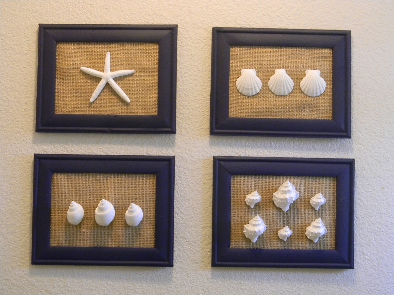 Brandy’s Creations: DIY Sea Shell and Burlap Wall Art