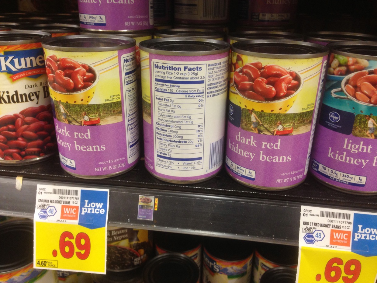 Healthy Grocery: Dark Red Kidney Beans - Kroger