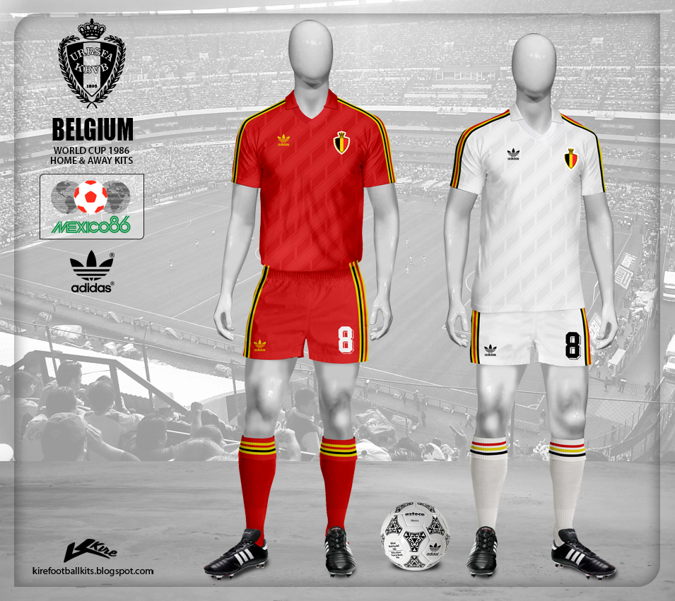 Kire Football Kits: Belgium kits World Cup 1986