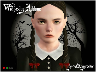 My Sims 3 Blog: Wednesday Addams - Sim and Dress by MamyRocker