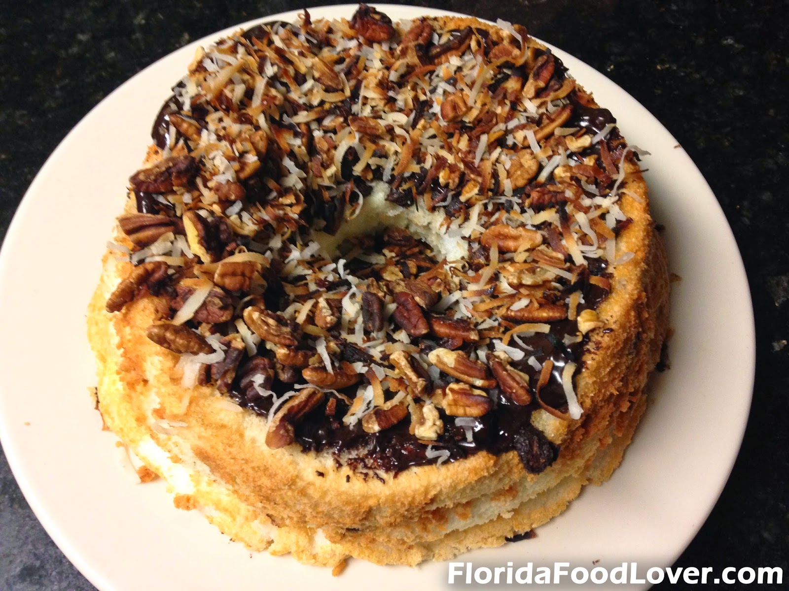 Florida Food Lover: Chocolate Coco-Nutty Angel Food Cake