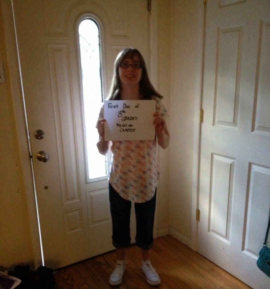 Manic Missy: First day of 8th grade for Emily! :)