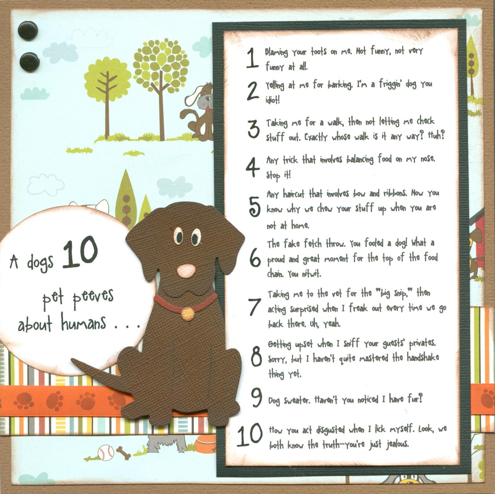 Paper Creations By Tami A Dogs 10 Pet Peeves About Humans paper-creations-by-tami-a-dogs-10-pet-peeves-about-humans