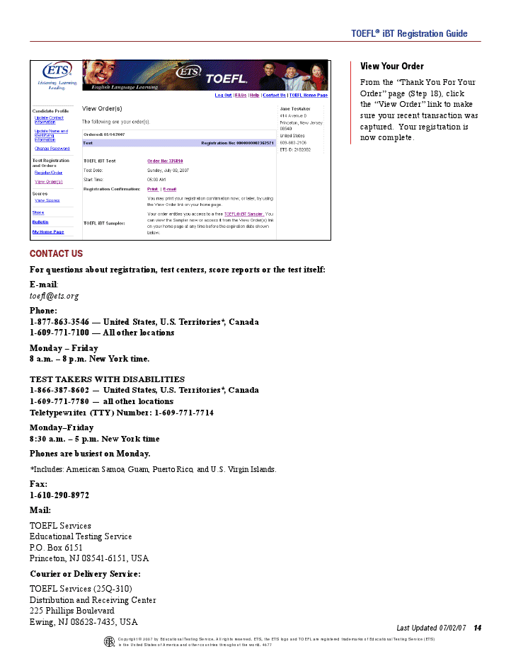 How to Register for the TOEFL® iBT Online A Step-by-Step Tutorial ...