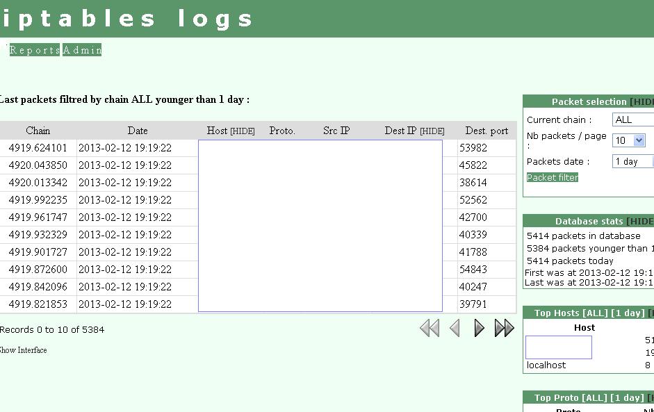 平行地球: Ubuntu.1204 + IPtables log Analyzer 0.4 紀錄iptables的log