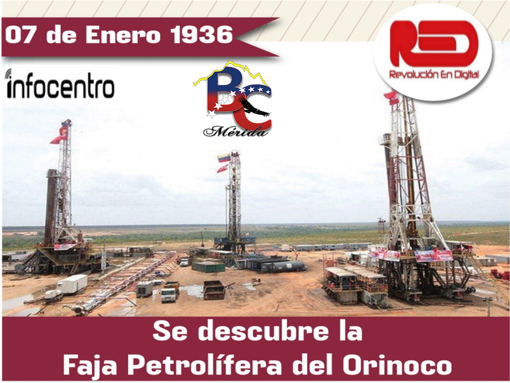 Megainfocentro Mérida: HACE 83 AÑOS SE DESCUBRE LA FAJA PETROLÍFERA DEL ORINOCO.