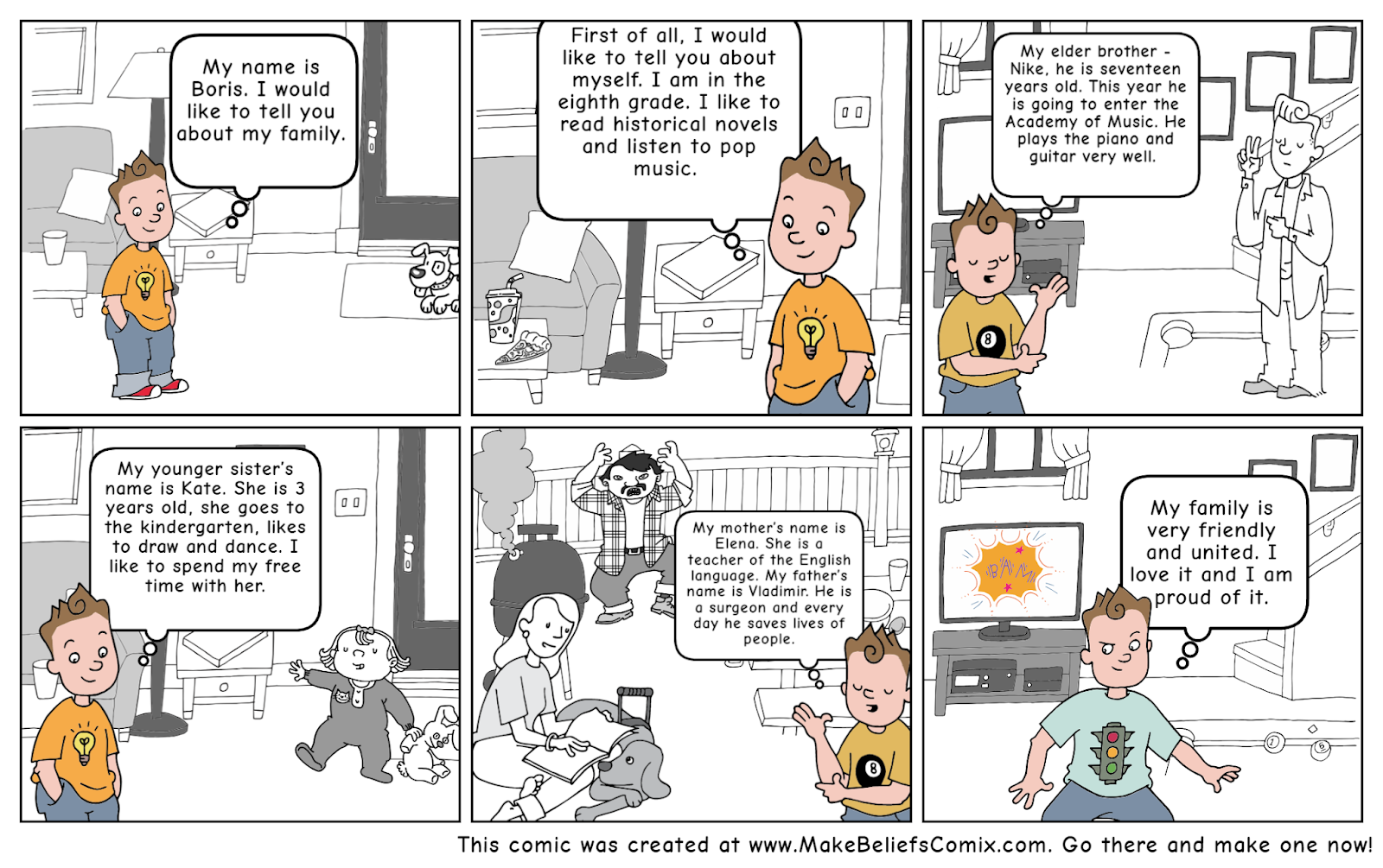 My famile comix (ресурс Make beliefs comix)