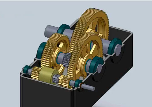 SolidWorks Animation ประกอบ Gearbox - Graphic Cad Draiwng