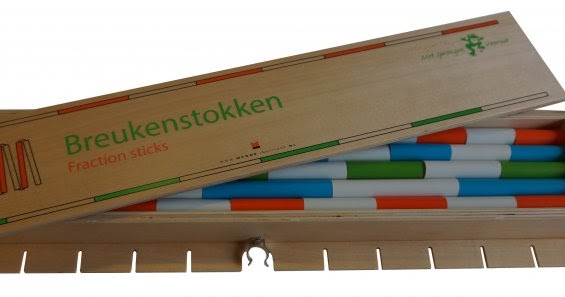Onderwijs en zo voort ........: 4997. Breuken : Oefenen met breukenstokken