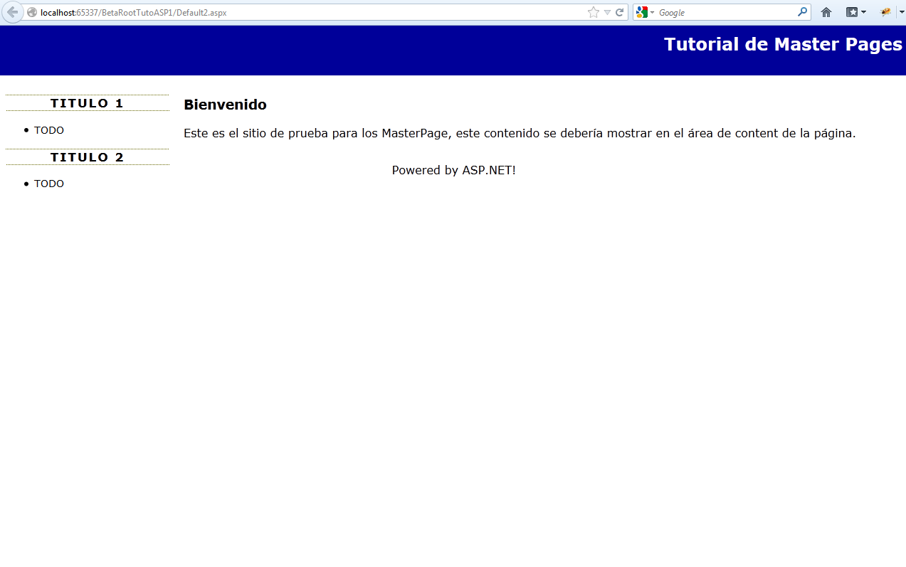 Betaroot Asp Net Tutorial De Masterpages Vb