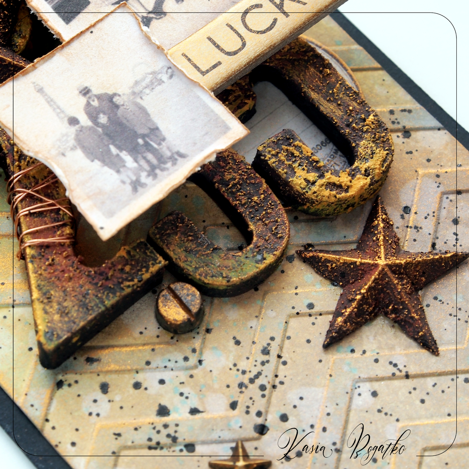 created by Kasia Bogatko: Lucky - rusty tag