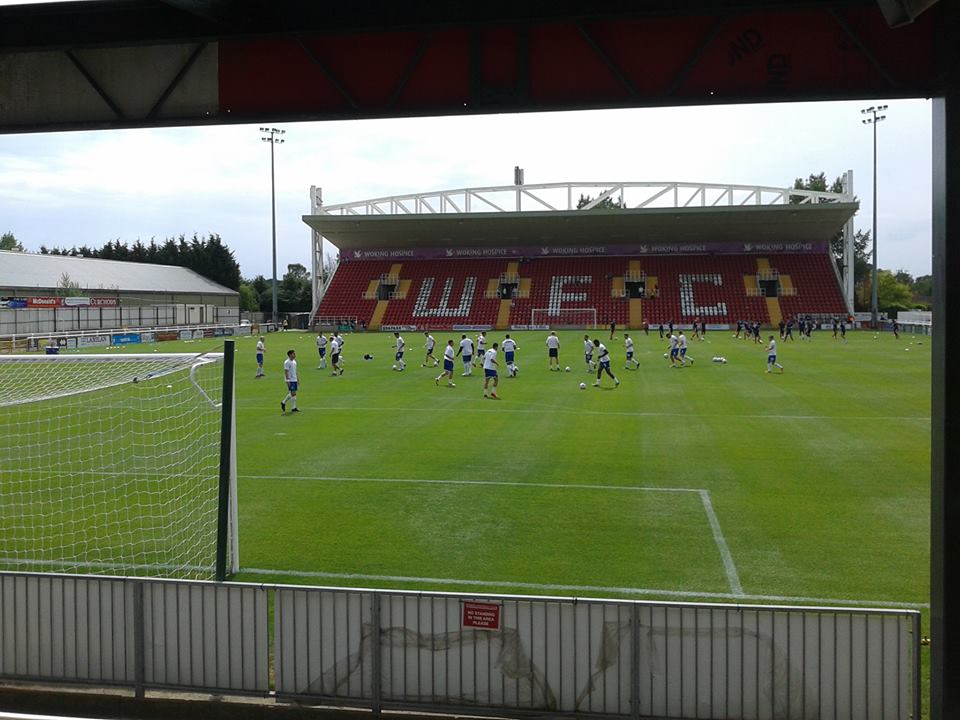The Rainham End.: Kingfield Stadium - Woking