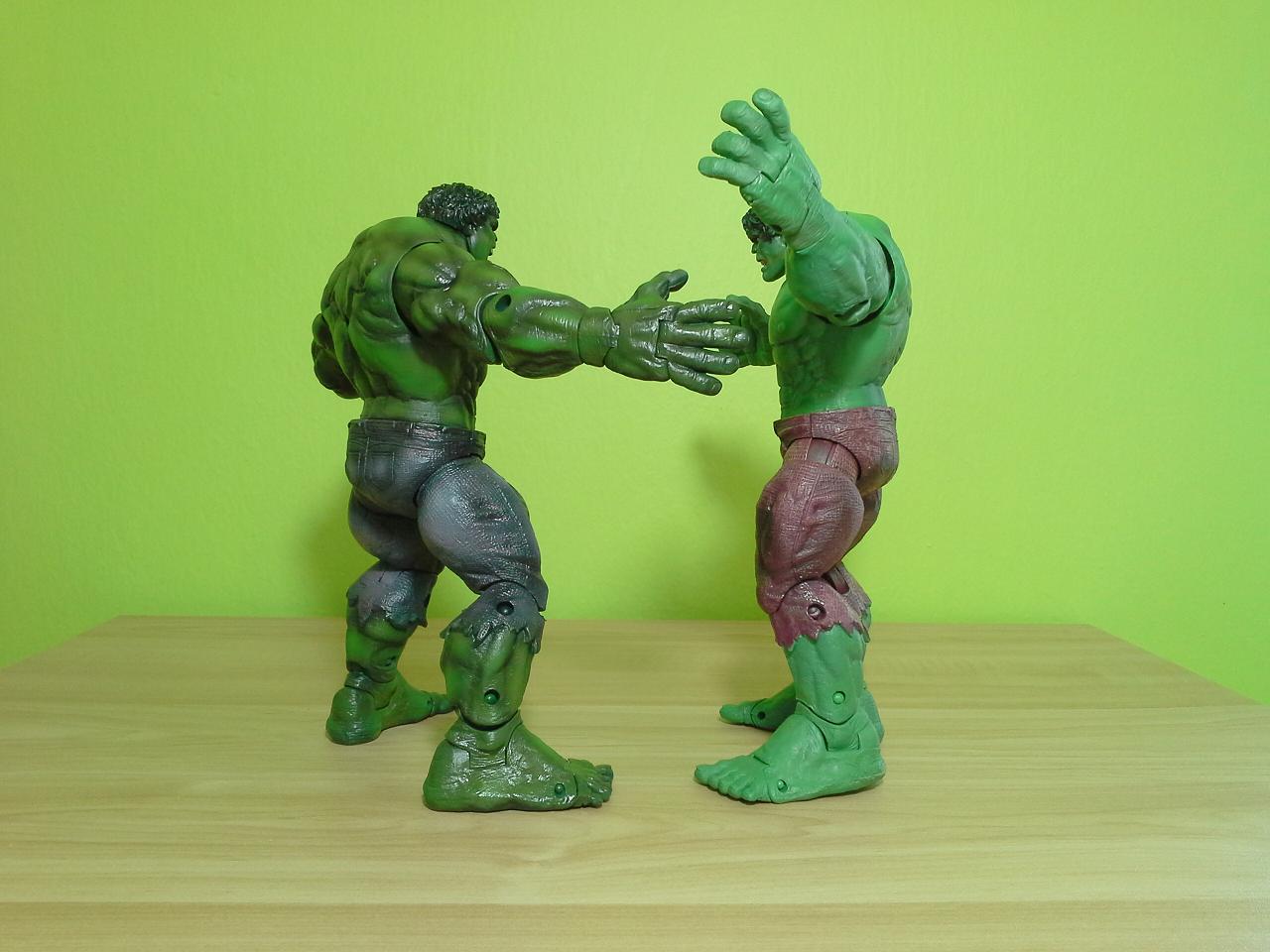 JUST Custom Toy: Repainted Marvel Legends FACE-OFF Hulk (Open Mouth)
