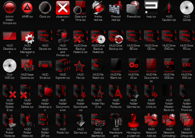 Hud Red Icon Pack 7tsp | Manuel Setyo