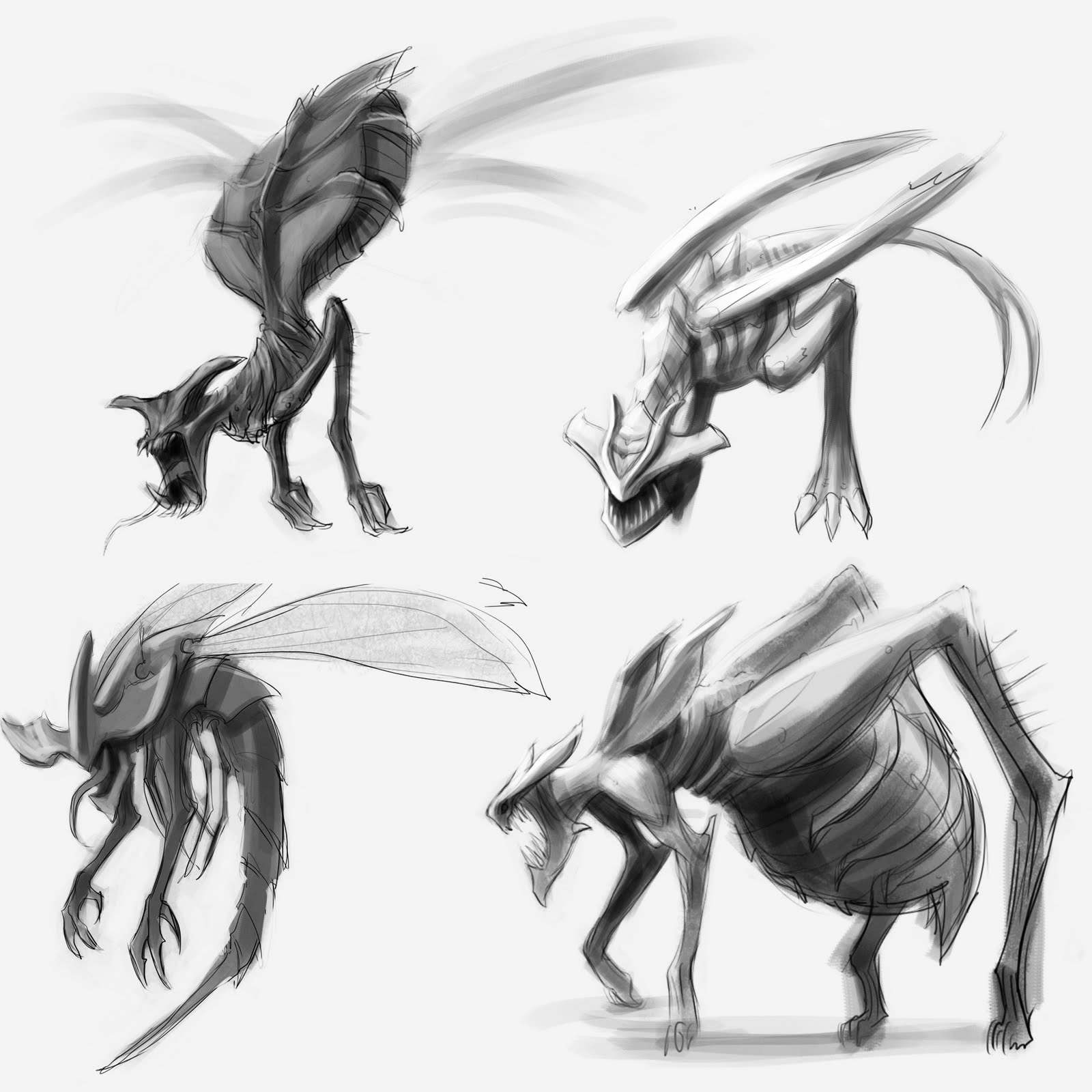1doodle a day: pitchblack creature redesign