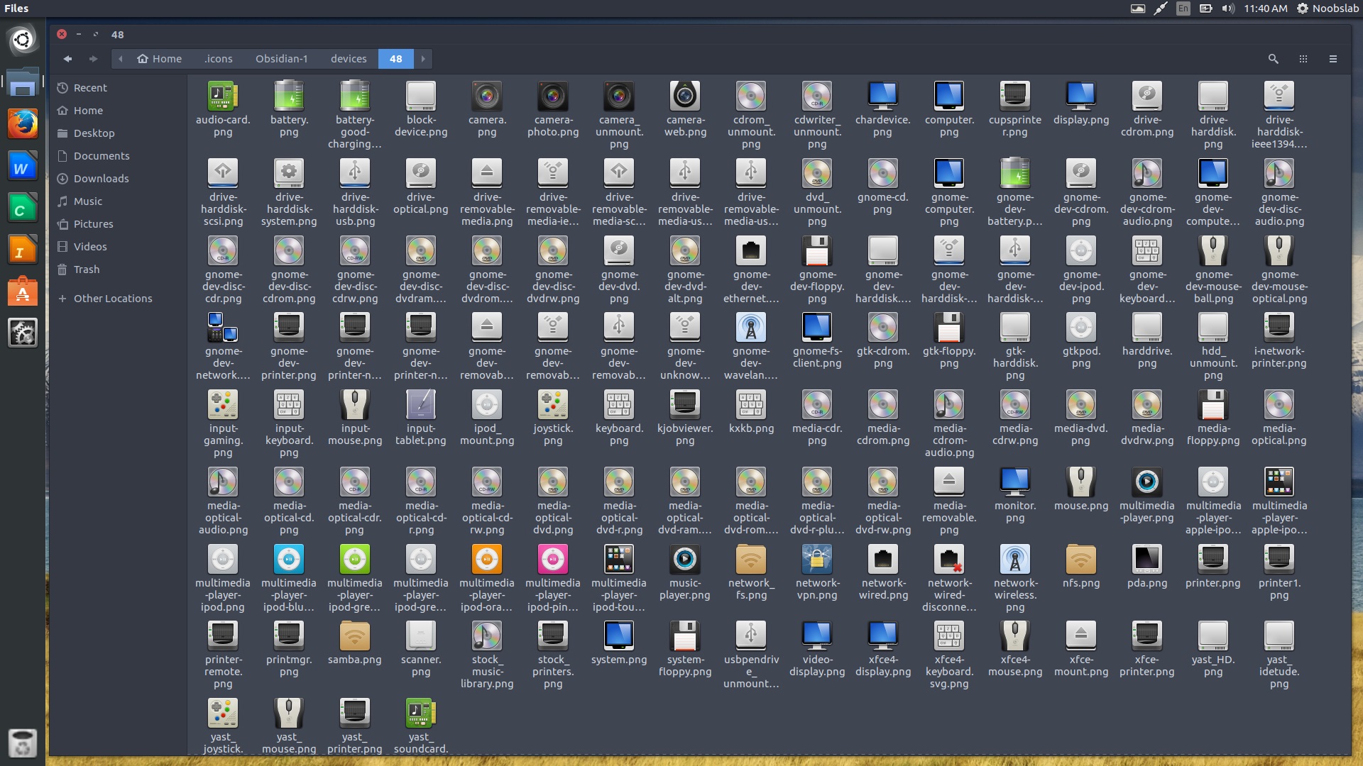 Obsidian Icon Theme Based On Faenza And It Revives Desktop - NoobsLab ...