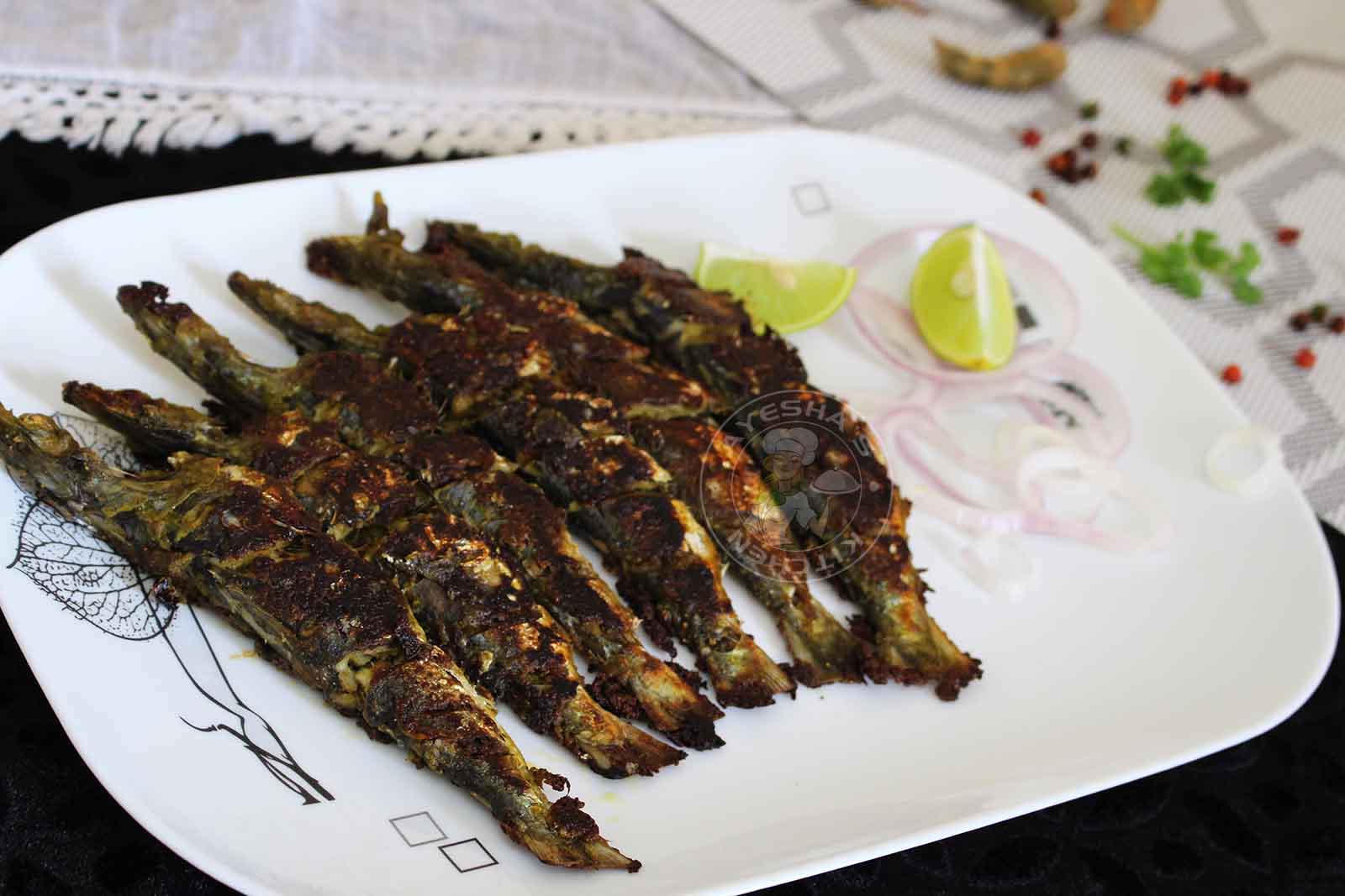 GREEN FISH MASALA FRY - HEALTHY FRIED FISH WITH VERY LESS OIL